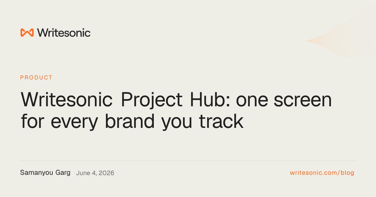Writesonic Project Hub: One Screen for Every Brand